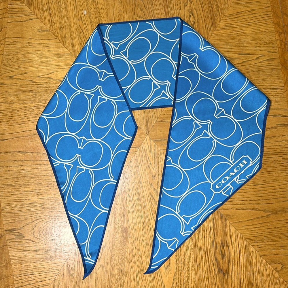 Coach Large Signature Silk Scarf - Gem